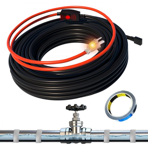 HEATIT Pipe Heating Cable with Thermostat Electric Heating Cable ...