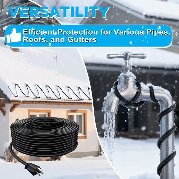 HEATIT 8HTR1 Roof & Gutter Snow De-Icing Kit, Industrial Grade Self ...